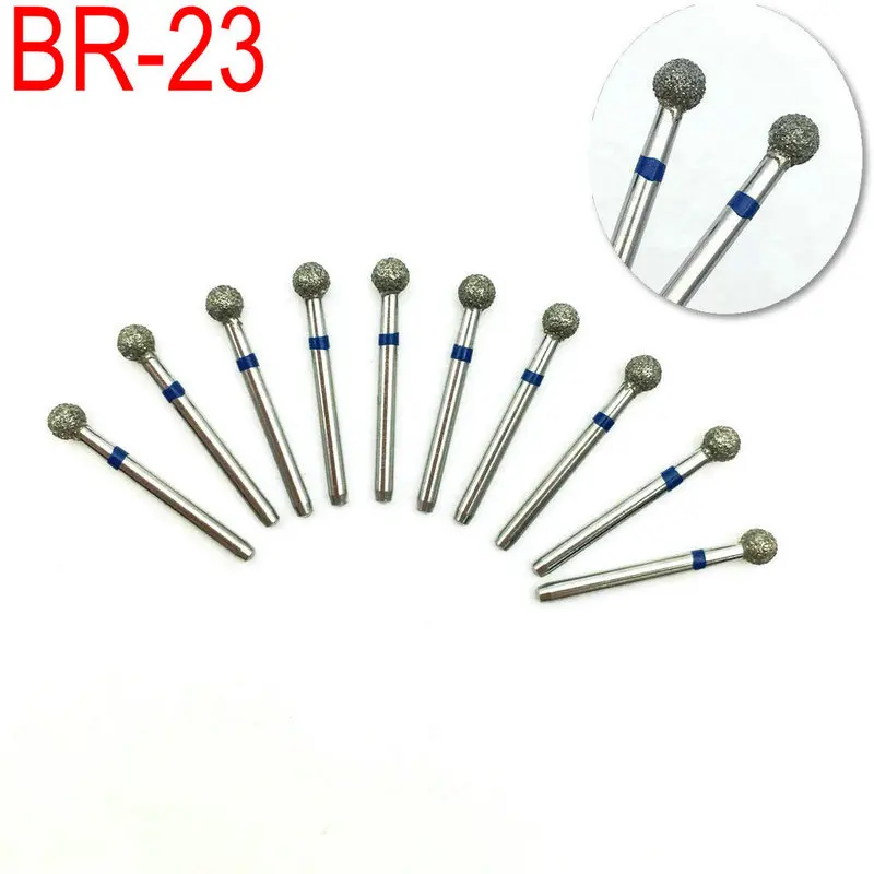 10pcs/set Dental Diamond Burs Drill Dental Burs Dia-burs Medium FG 1.6M ...