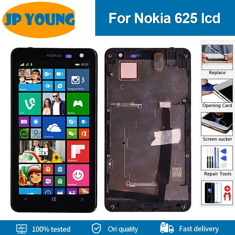 Original Lcd For Nokia Lumia 625 Rm-941 Rm-943 Lcd Display And Touch ...