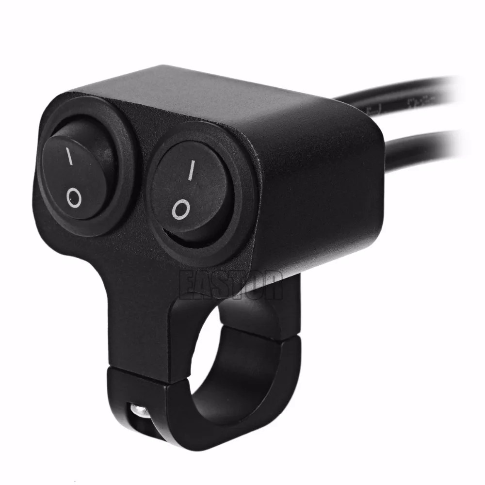 12v 10A Motorcycle CNC Aluminum Alloy Switch 22mm 2 Way Headlight ...