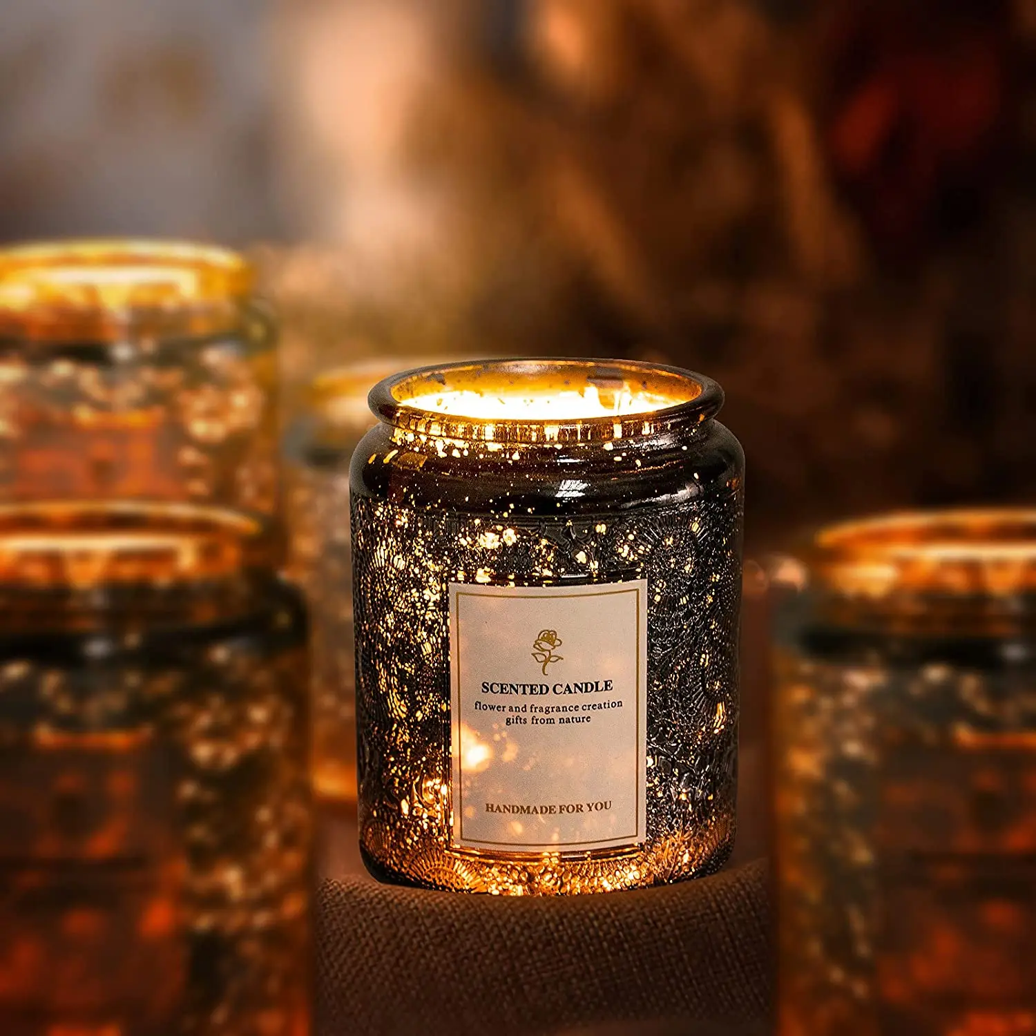 8oz-Embossed-Blinking-Glass-Candle-Container-Electroplated-Shining-Jar ...