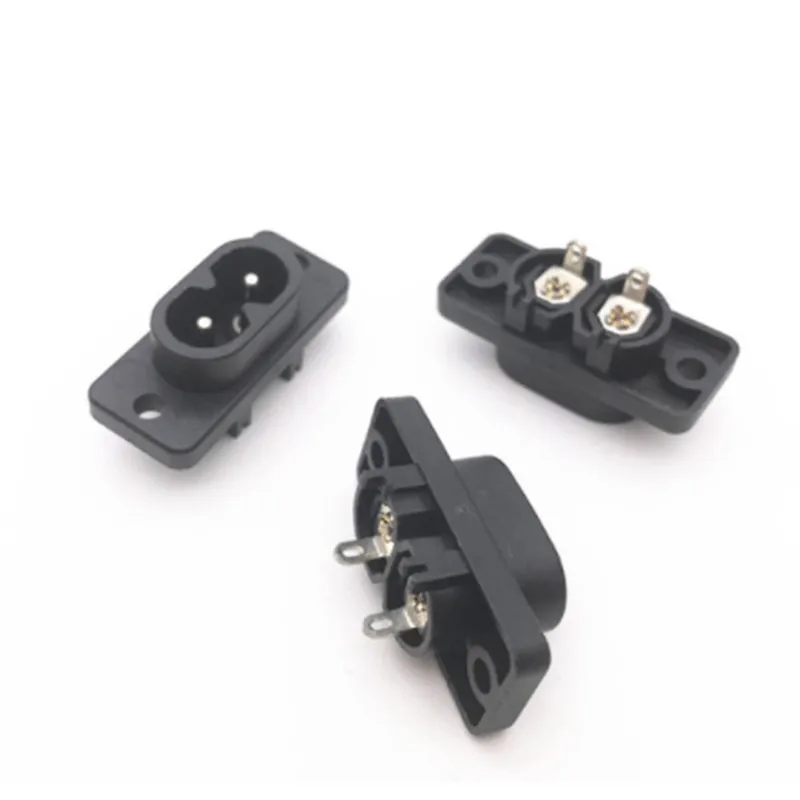 10Pcs-lot-AC-250V-2-5A-IEC320-C7-Socket-Soldering-Pins-Power-Connector ...
