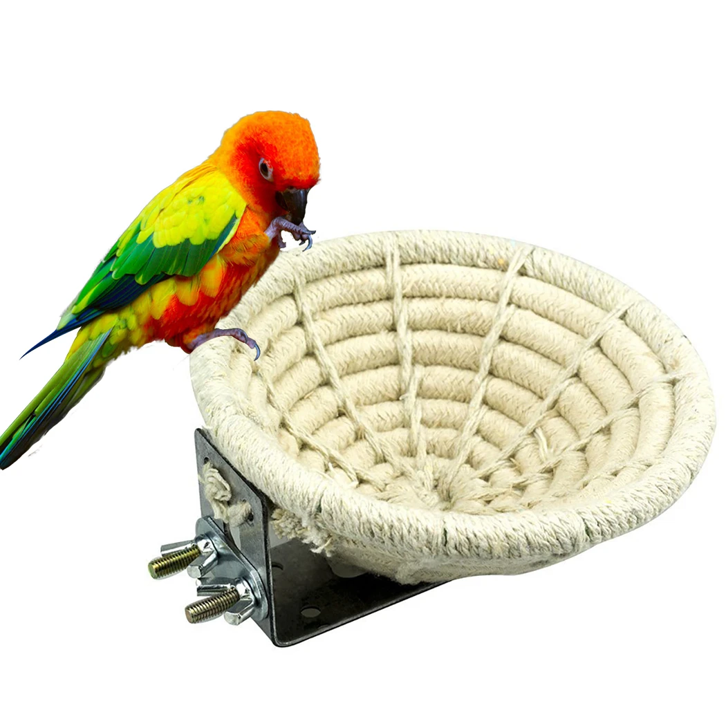 Manual Braided Hemp Rope Bird Nest Bed Multi-purpose Artificial Finch ...