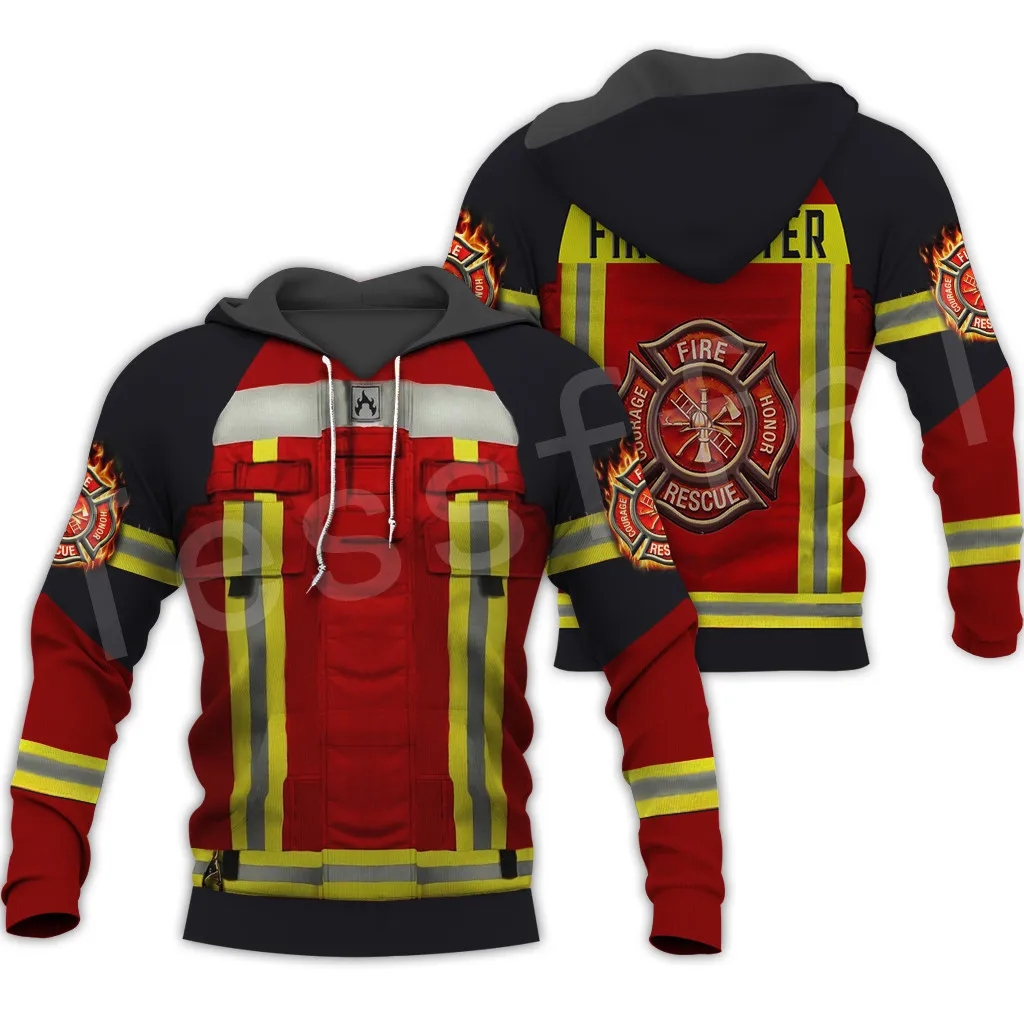 Tessffel Firefighters Suit Firemen hero Harajuku Pullover NewFashion ...