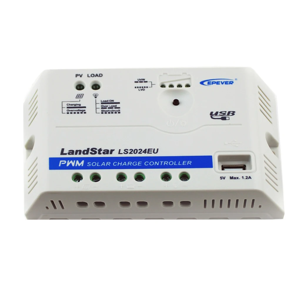 EPEVER MPPT LS2024EU，12/24V, 20A PWM LandStar Solar Charge Controller Regulators Programmable ...