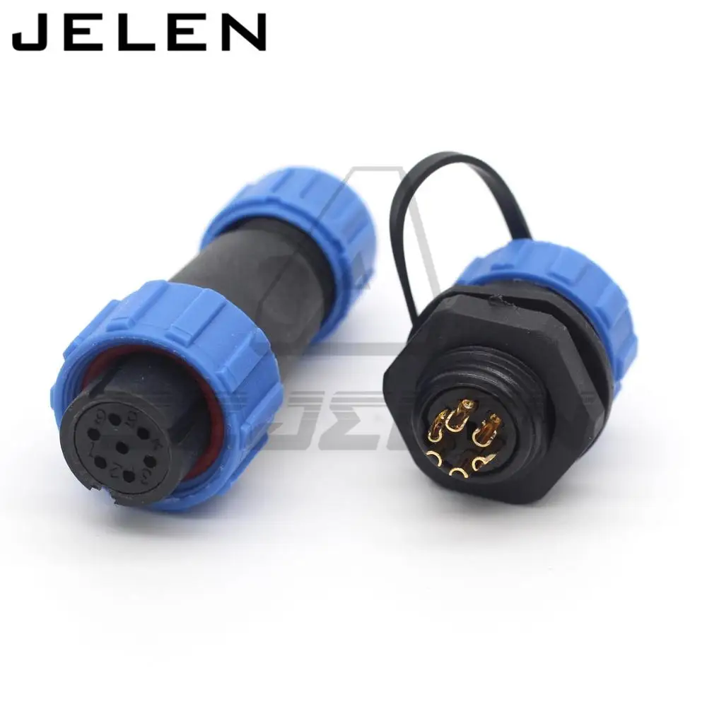 SP13, waterproof connector 6pin plug socket, LED 6-pin connectors,IP68 ...