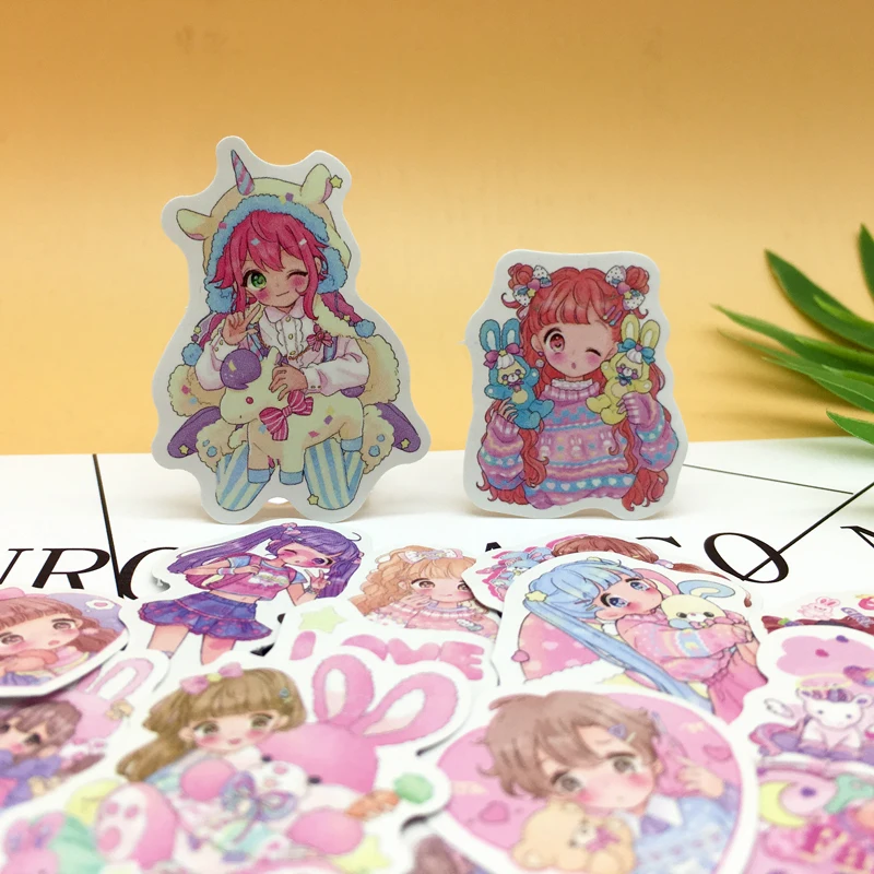 23pcs Kawaii Japanese Style Creative Cute Girl Sticker Self-made Small ...