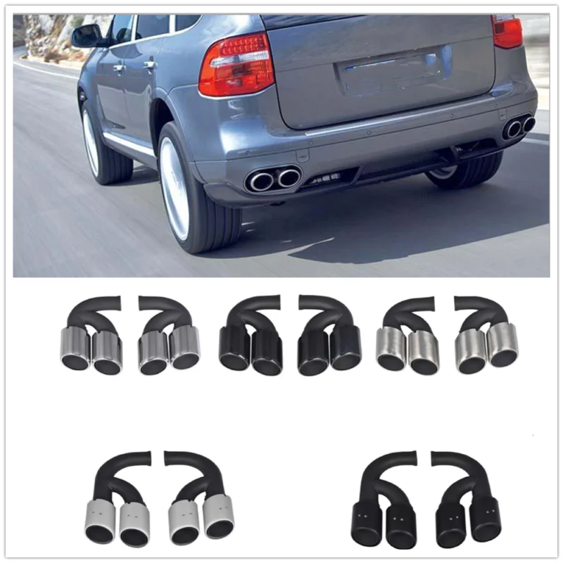 For Porsche 958 Cayenne V6 S 2010-2014 Car Double Outlet Exhaust ...