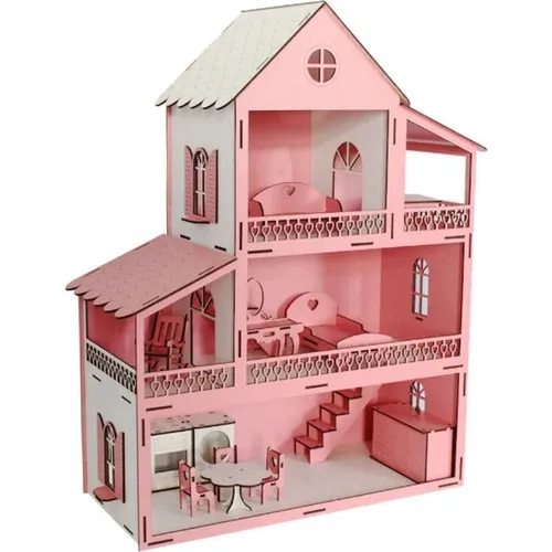 Hobby Toy Wooden Pink Game House 14 Piece Baby Products Bebe Girl Boy ...