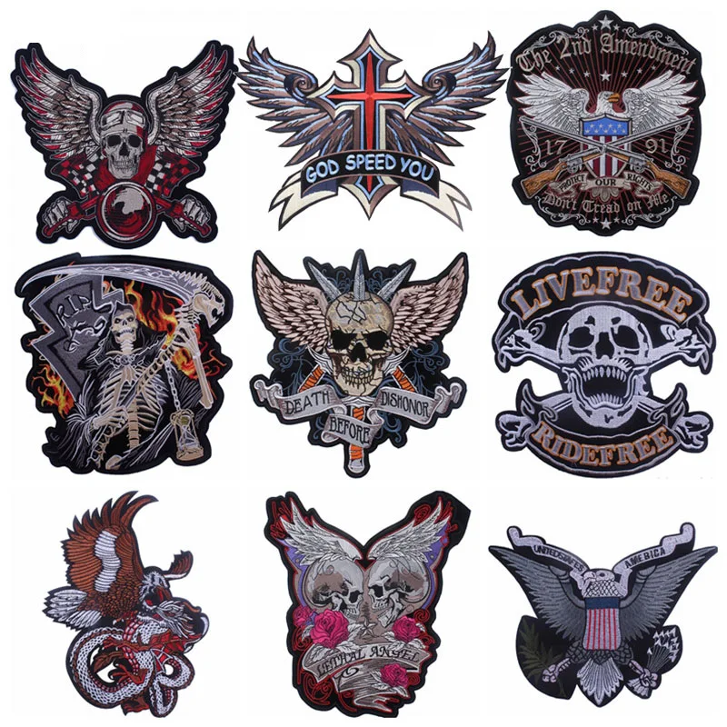 Large-Huge-Embroidery-Patches-Badge-for-Jacket-Back-Motorcycle-Biker ...