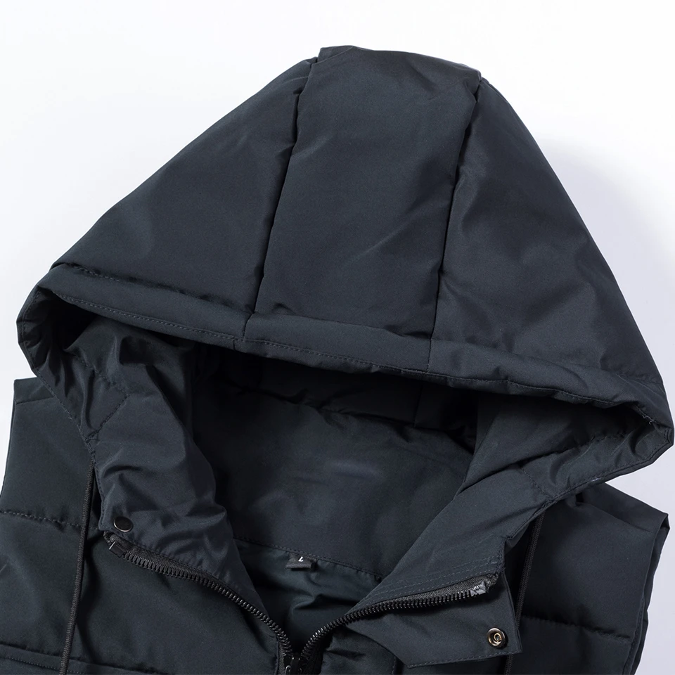 8XL мужской зимний Повседневный теплый толстый капюшон жакет жилетка ...