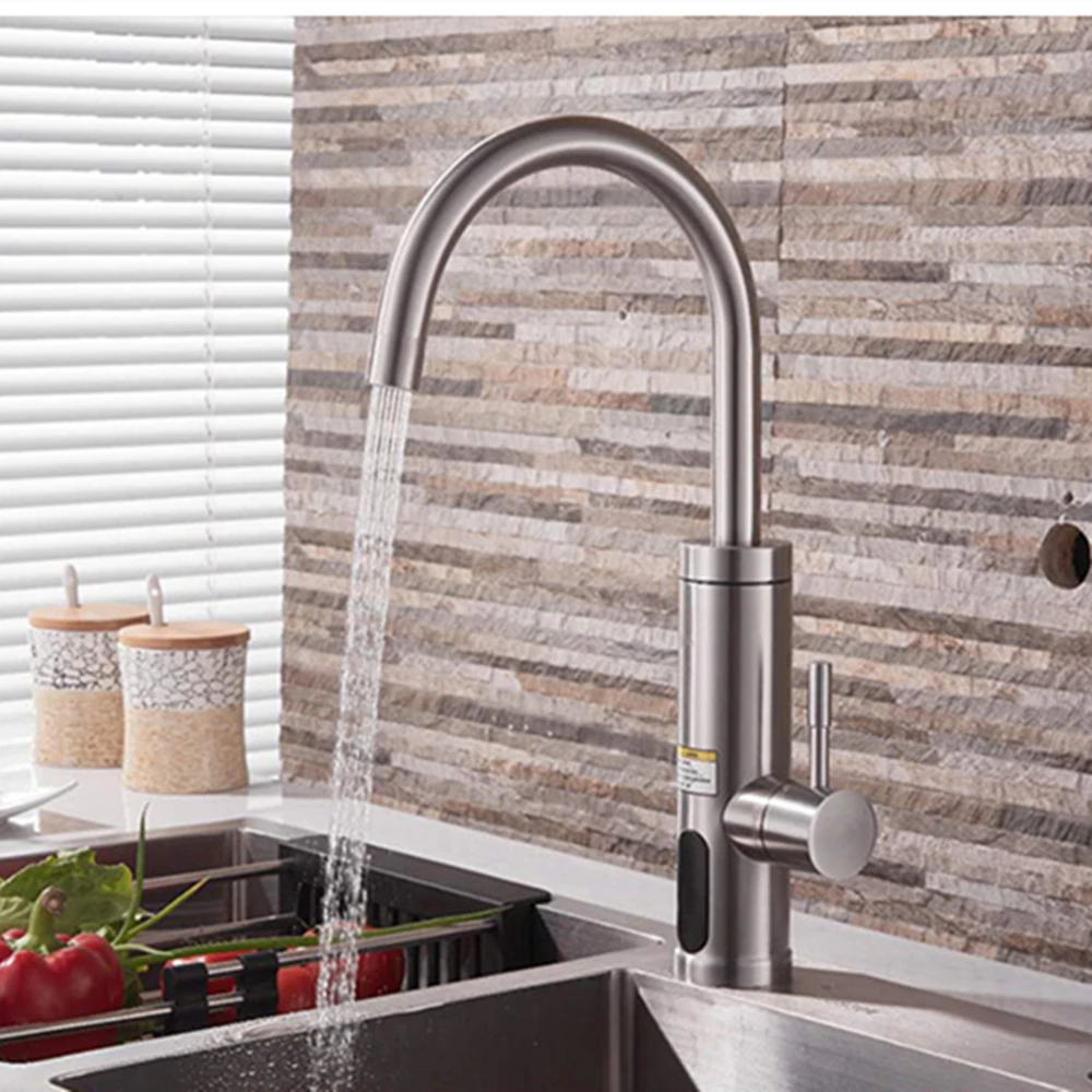 Sus304 Stainless Steel Tankless Instant Faucet For Kitchen Sink White ...