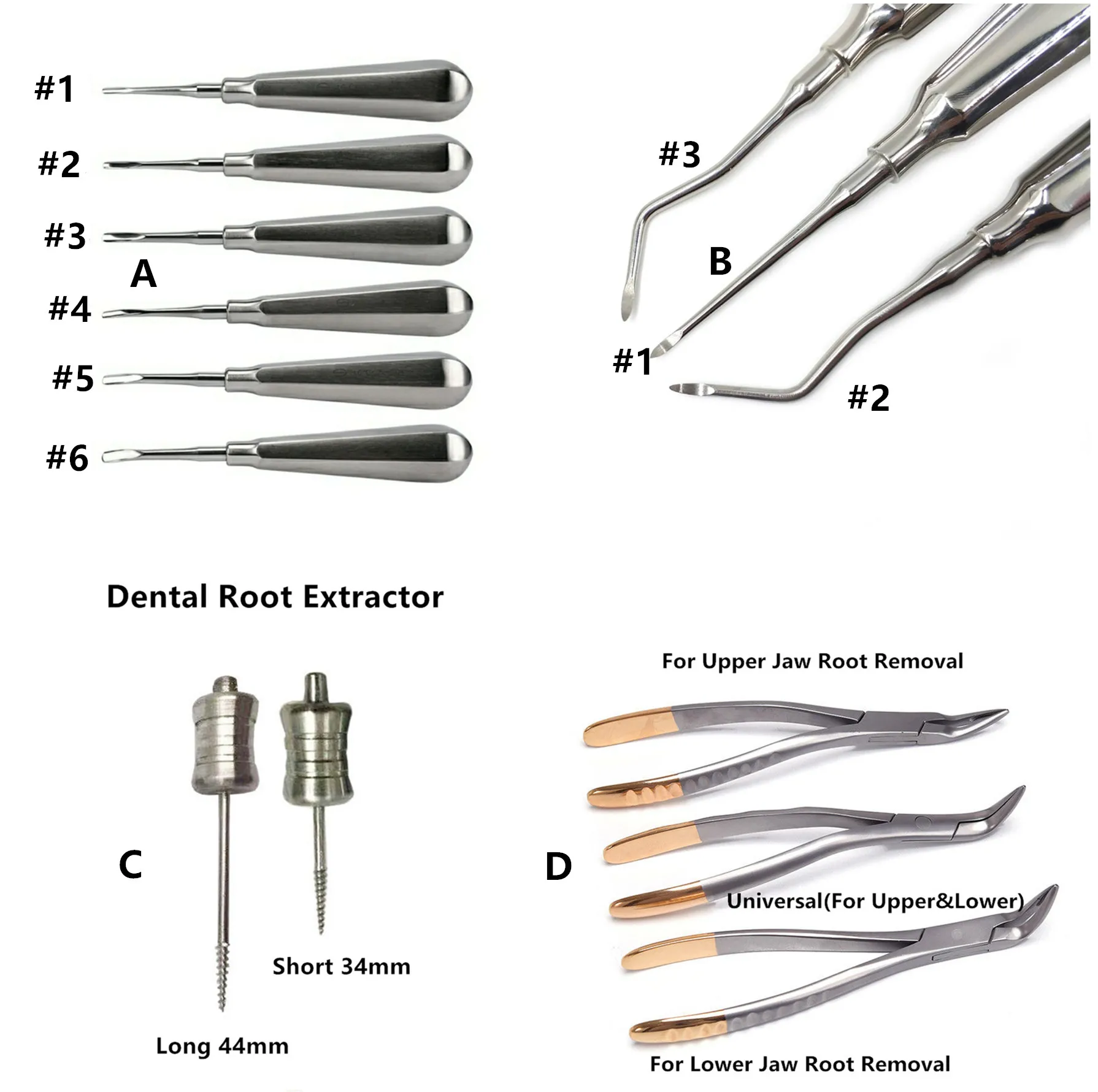 Dental-Tooth-Extraction-Forceps-Pliers-Elevator-Apical-Root-Tip ...