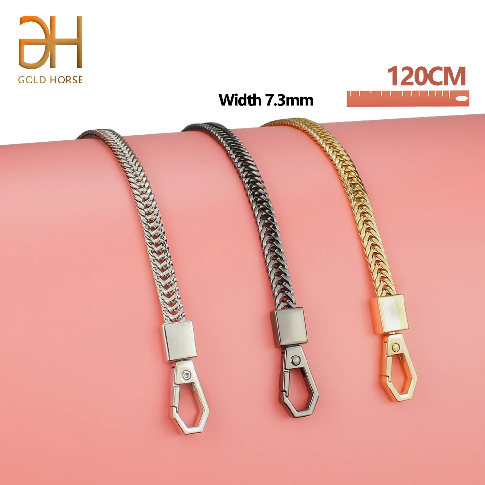 120CM-Women-s-Fashion-Bag-Flat-Wide-Chain-Straps-For-Bags-Metal-Chain ...