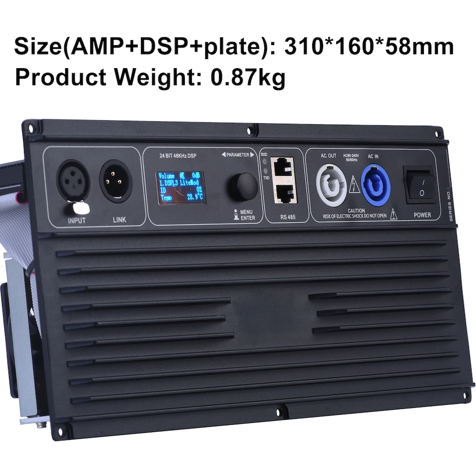 2 Channel 700w@ 8ohm Professional Power Amplifier Module Plate Dsp Line Array Powered Subwoofer ...