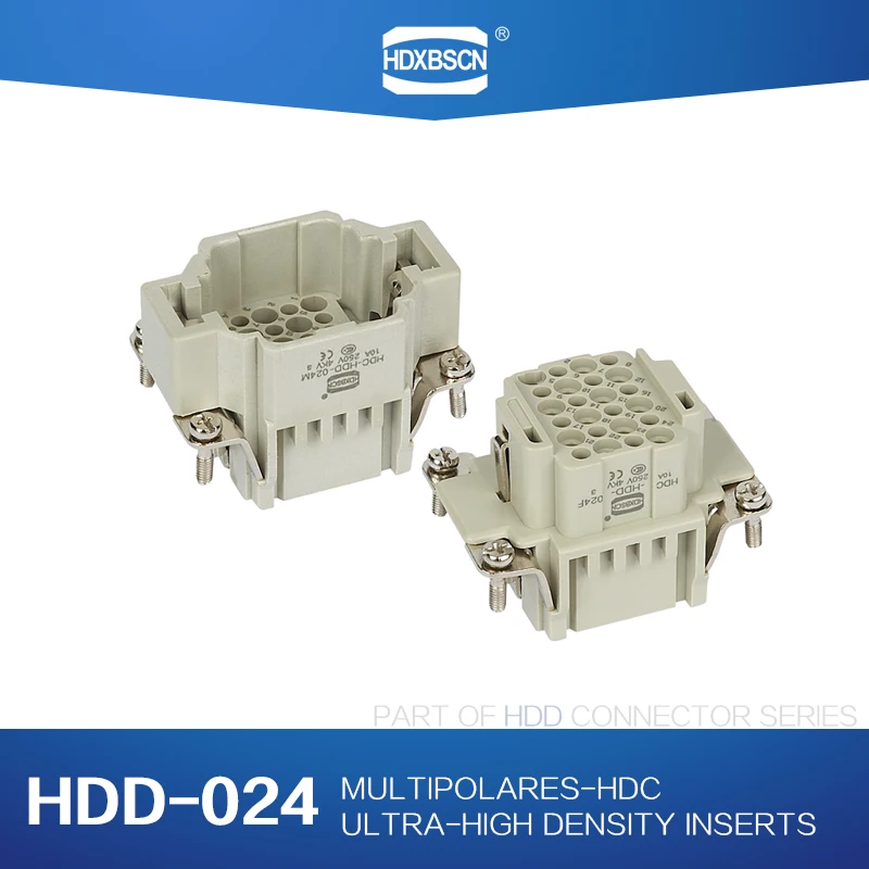 HDXBSCN-Industrial-rectangular-heavy-duty-connector-HDC-HDD-024-core-10A-250V-waterproof ...