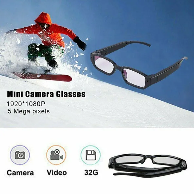 1080P HD Mini Camera Glasses Eyeglass DVR Video Recorder NVR Records ...