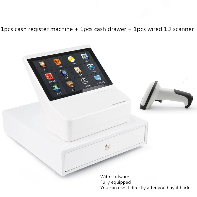 Cash Register Machine With Scanner