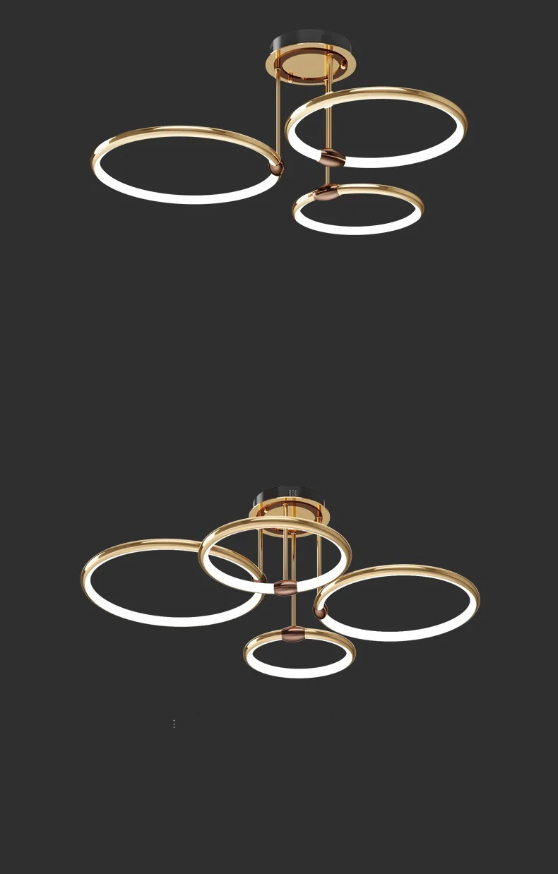 Gold Luxury Circle ceiling light pendant light : A Captivating Stateme ...