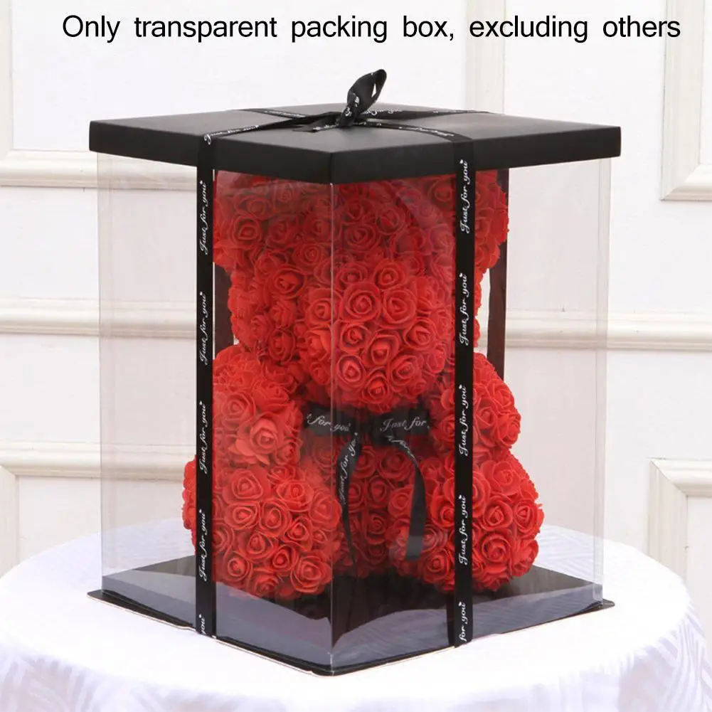 Large-Transparent-Box-Valentines-s-Day-Rose-Bear-Flower-Hot-Wedding ...