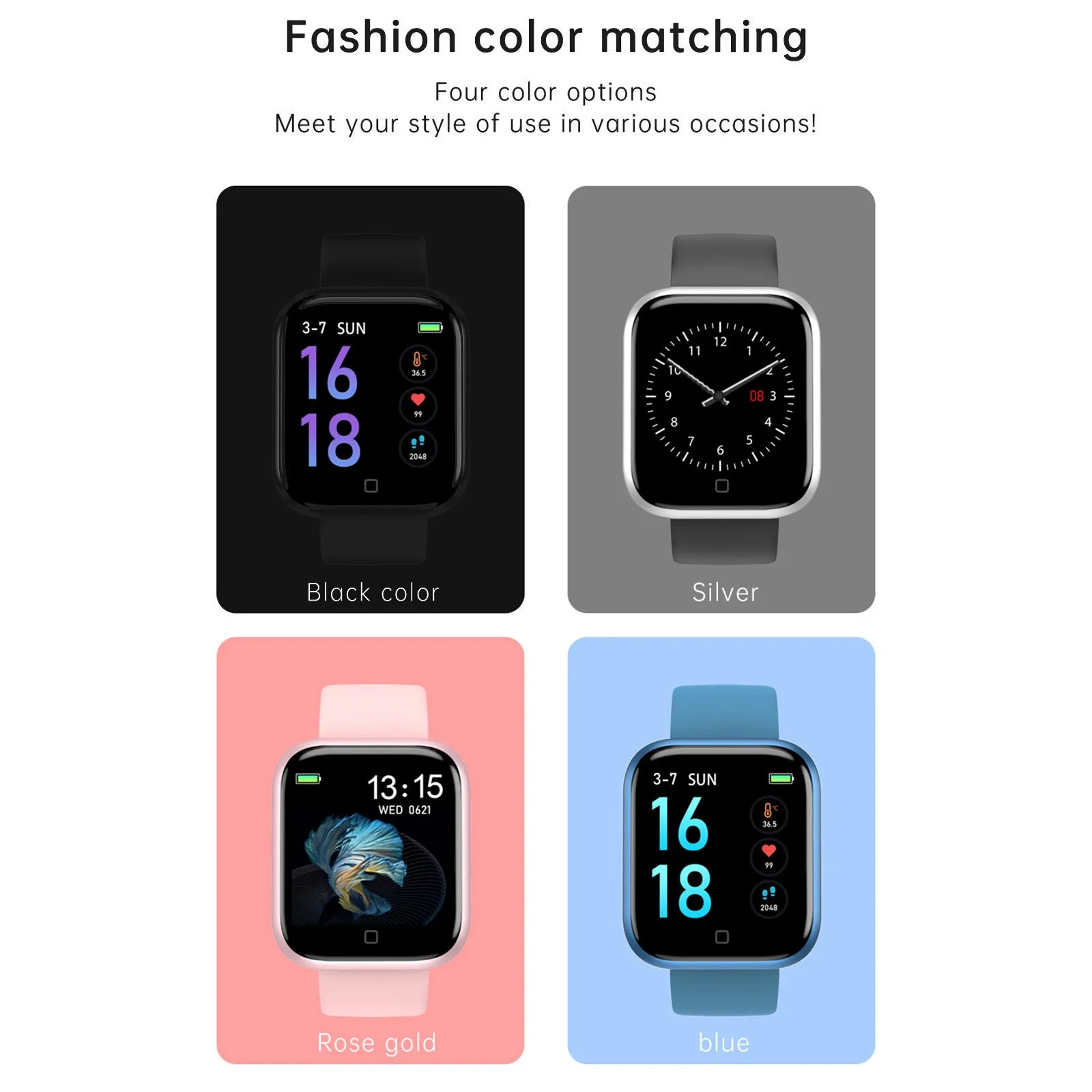 Fashion Smart Watch T80s Men Women Bluetooth Smartwatch Body ...