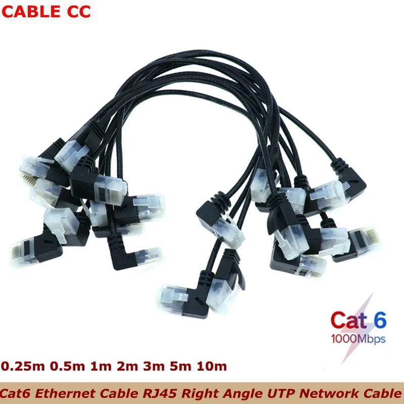 CAT6 UTP 26AWG RJ45 Cable Side Angled L Shape RJ45 Patch Cord Shape ...