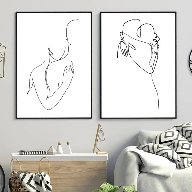 Abstract Love Couple Art