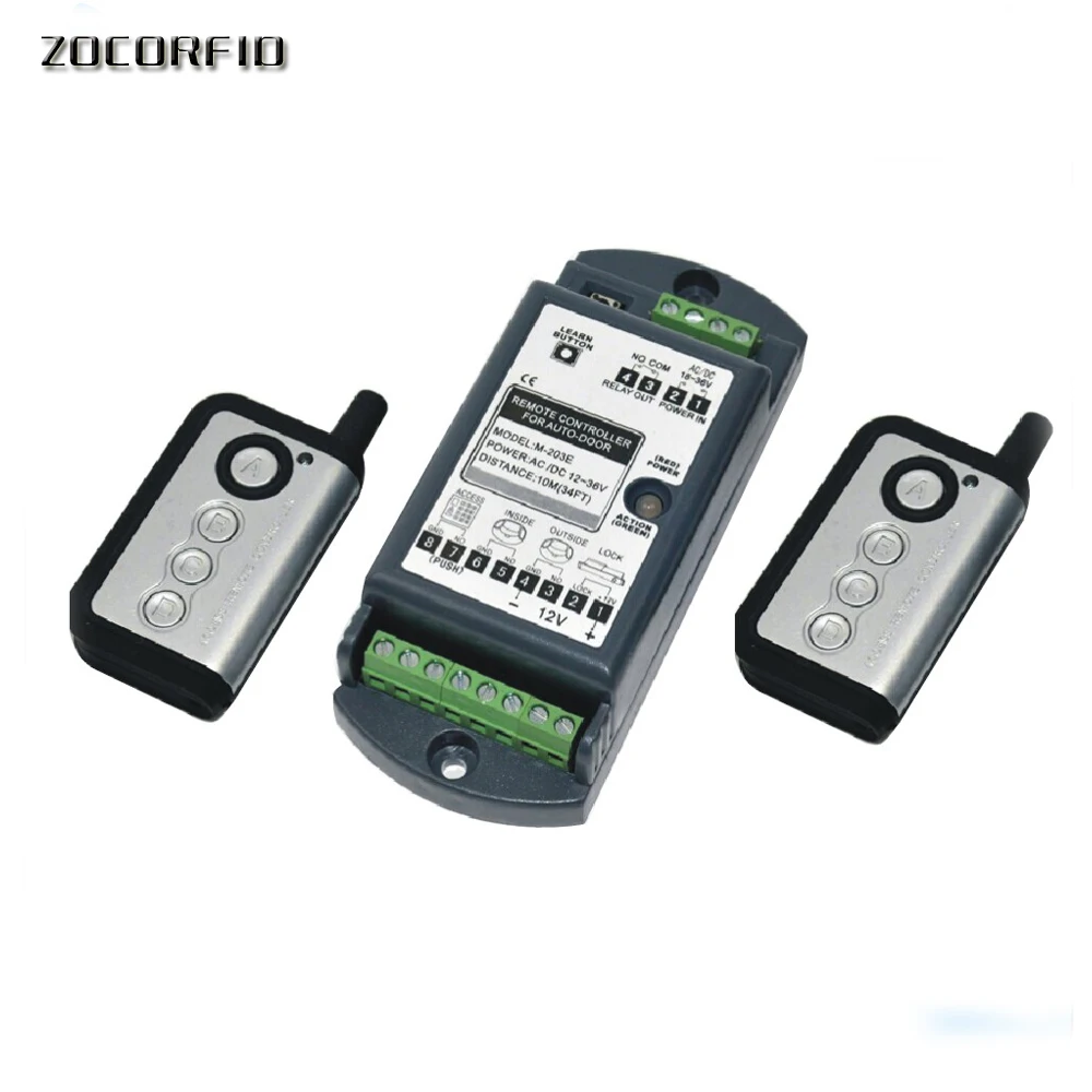 2pcs remote Learning code automatic door controller with remote ...