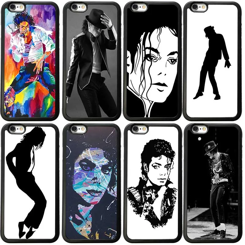 สีสันMichael Jacksonกรณีโทรศัพท์มือถือสำหรับIphone 8 7 6 6S Plus X XR ...