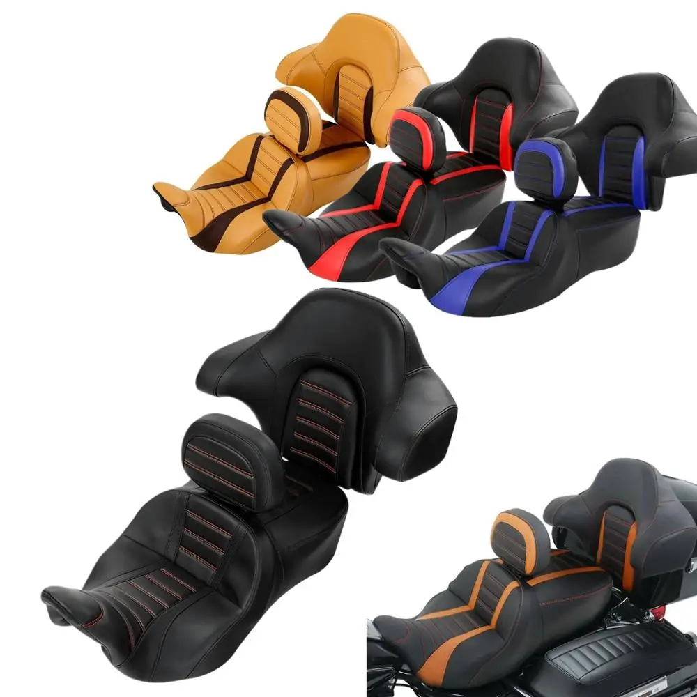 Motorcycle Two-up Seat Backrest For Harley Touring Road King Street ...