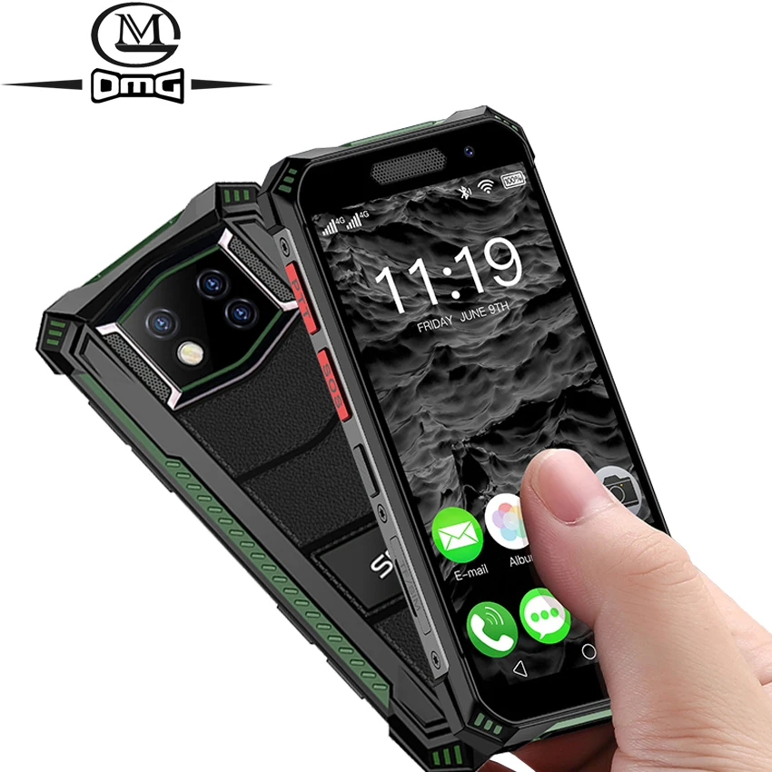 IP68 shockproof android 10.0 4GB 128GB 4G mini rugged smartphone octo ...