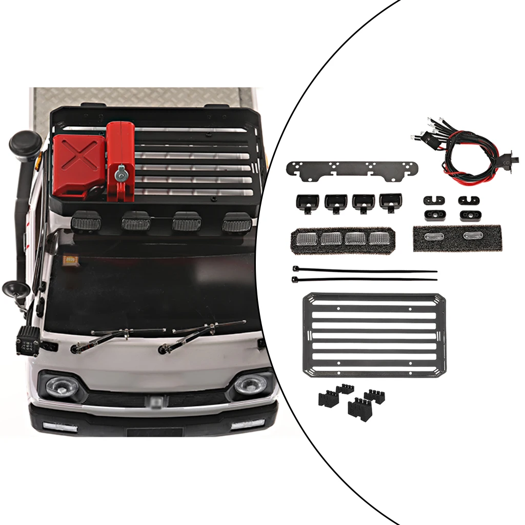 Rc Car Roof Rack Spare Parts Replaces 1/10 Metal Luggage Carrier For ...