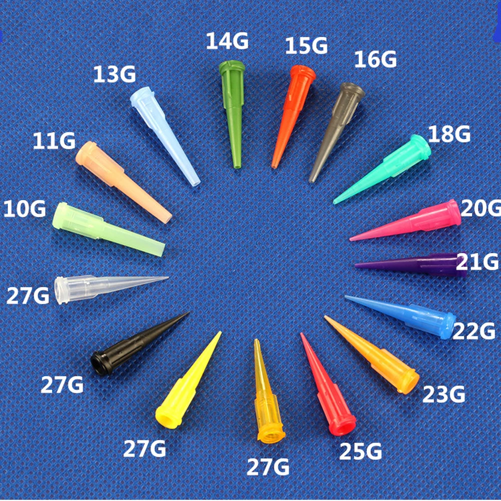 100pcs 10g To 30g Tt Dispensing Glue Tips Assorted Plastic Conical ...