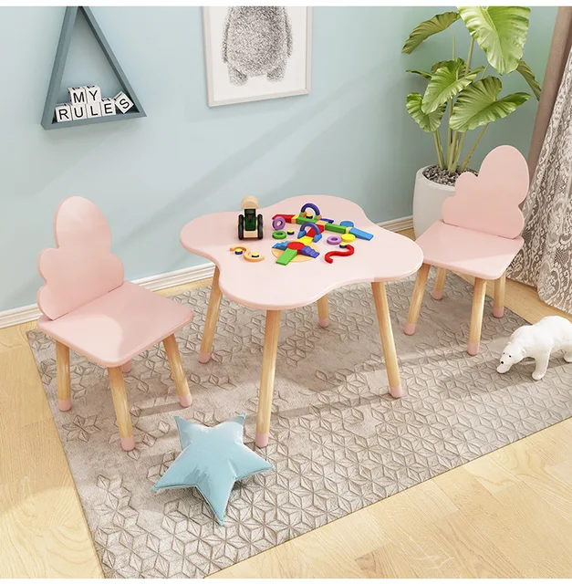 Children Furniture Sets solid wood kids study table set kids table and ...