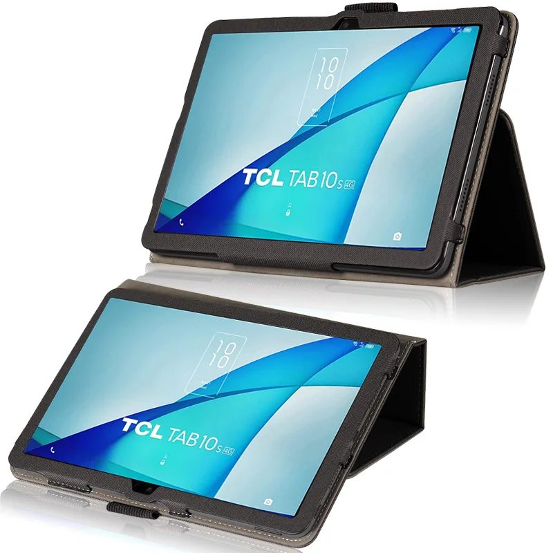 Mingfeng For Tcl Tab 10s 9080g（2021) Case Pu Leather Hand Holder Case ...