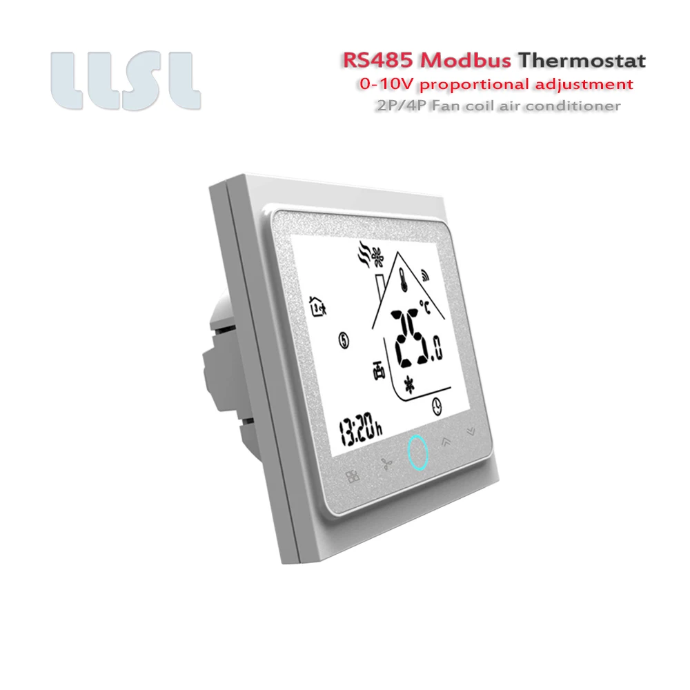 Modbus Rs485 Szoba Termosztát 0-10 V-Os Szelephez 2P 4P Ventilátor ...