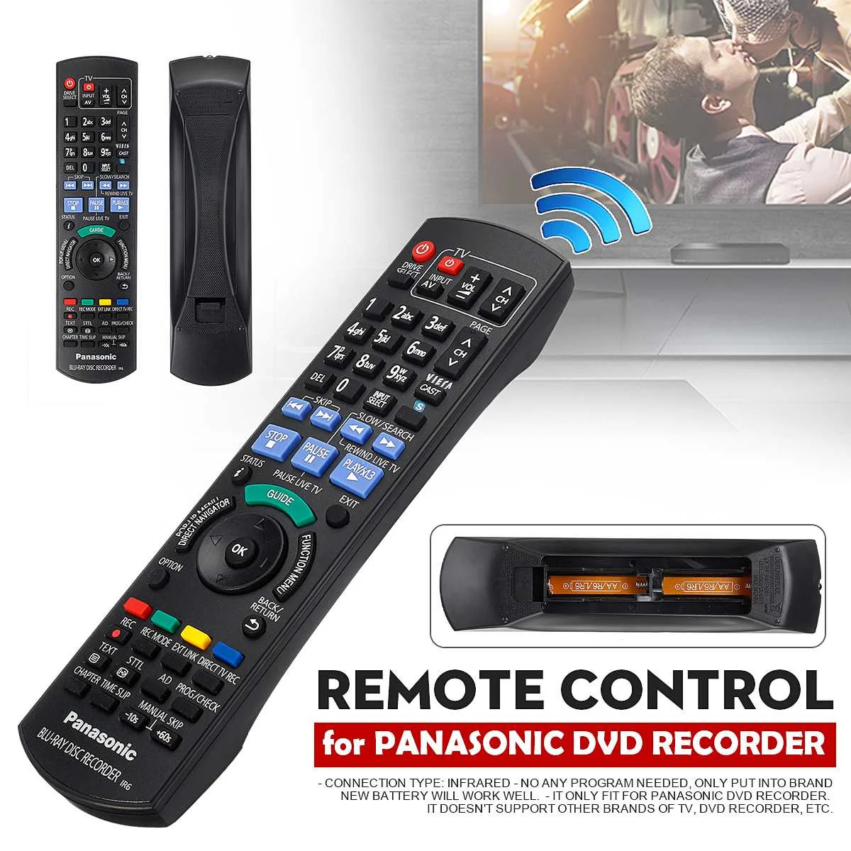 Remote-Controls-N2QAYB000479-for-Panasonic-DVD-Recorder-DMR-XW385-DMR ...