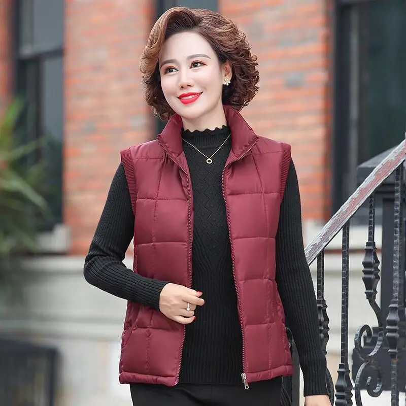 Winter-Women-Vest-Cotton-Sleeveless-Jacket-Vest-Waistcoat-Warm-Solid ...