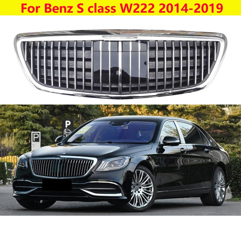 Middle-grille-modified-for-Maybach-style-ABS-plastic-front-grille-S450 ...