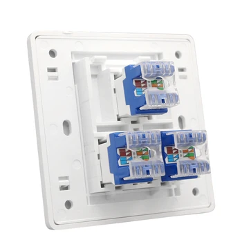 Cat6 Rj45 Wall Socket Internet CAT6 Outlet Data 1 2 3 4 Port Computer ...