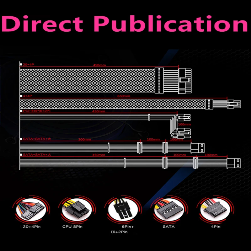 Original PSU For Golden Field Brand Full Module Silent Power Supply for ...
