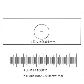 TS M1Calibration Slide X ruler 1mm/100 Div.x0.01mm Scale on Schott ...