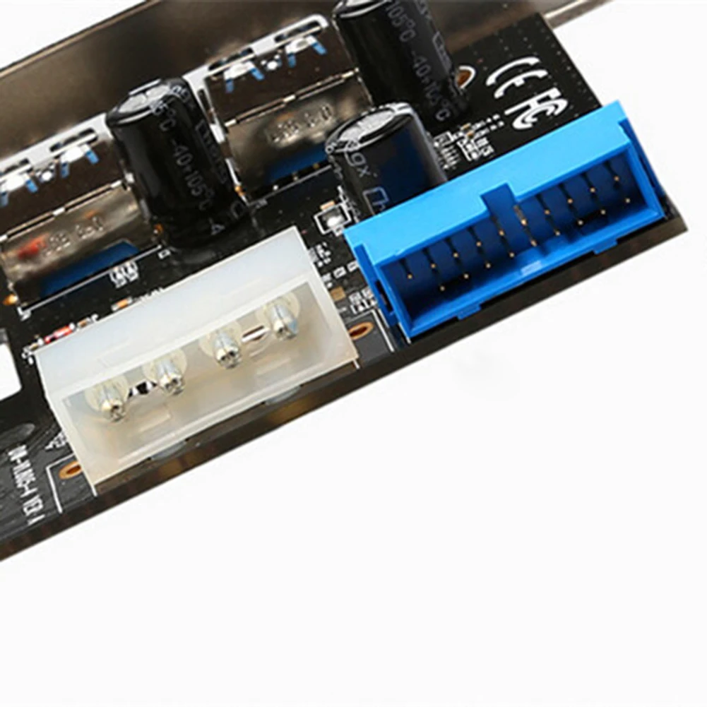 2 Ports USB 3.0 PCI-e Expansion Card PCI Express PCIE to USB Hub 20Pin ...