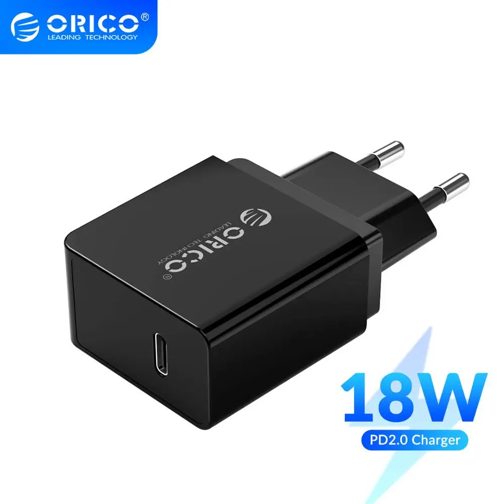 Orico Pd Fast Charger 18w Usb Type C Charger Mini Portable Wall Charger ...