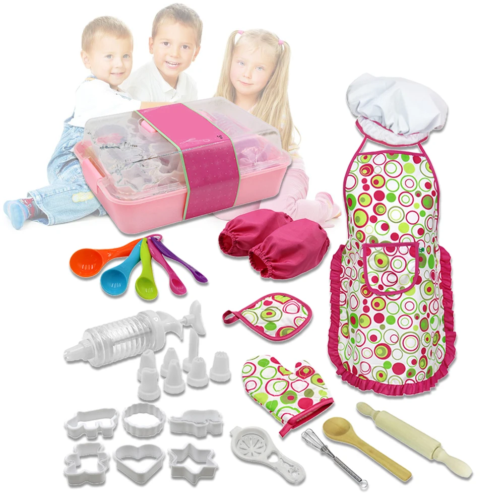 DIY Chef Role Play Set 18 Pcs For baby girl with Dress up Costume and ...