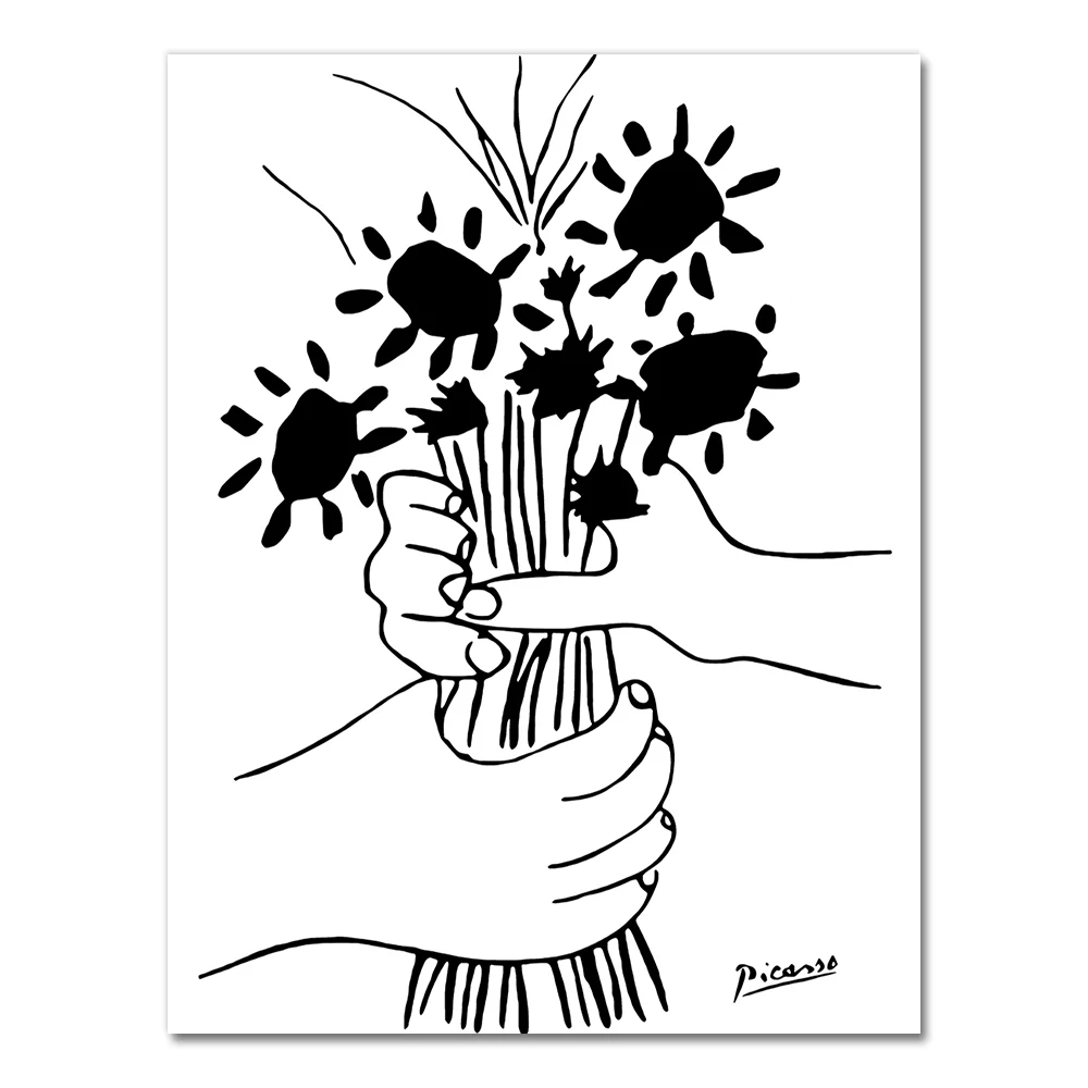 Picasso Line Drawings Flowers