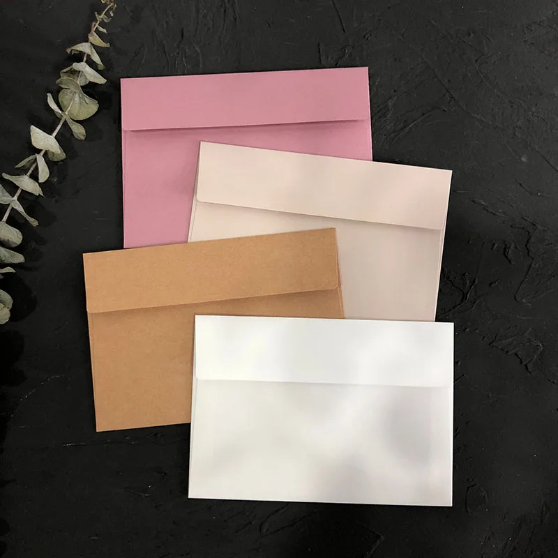 straight-flap-craft-brown-white-dusty-pink-invitation-envelopes-perfect ...