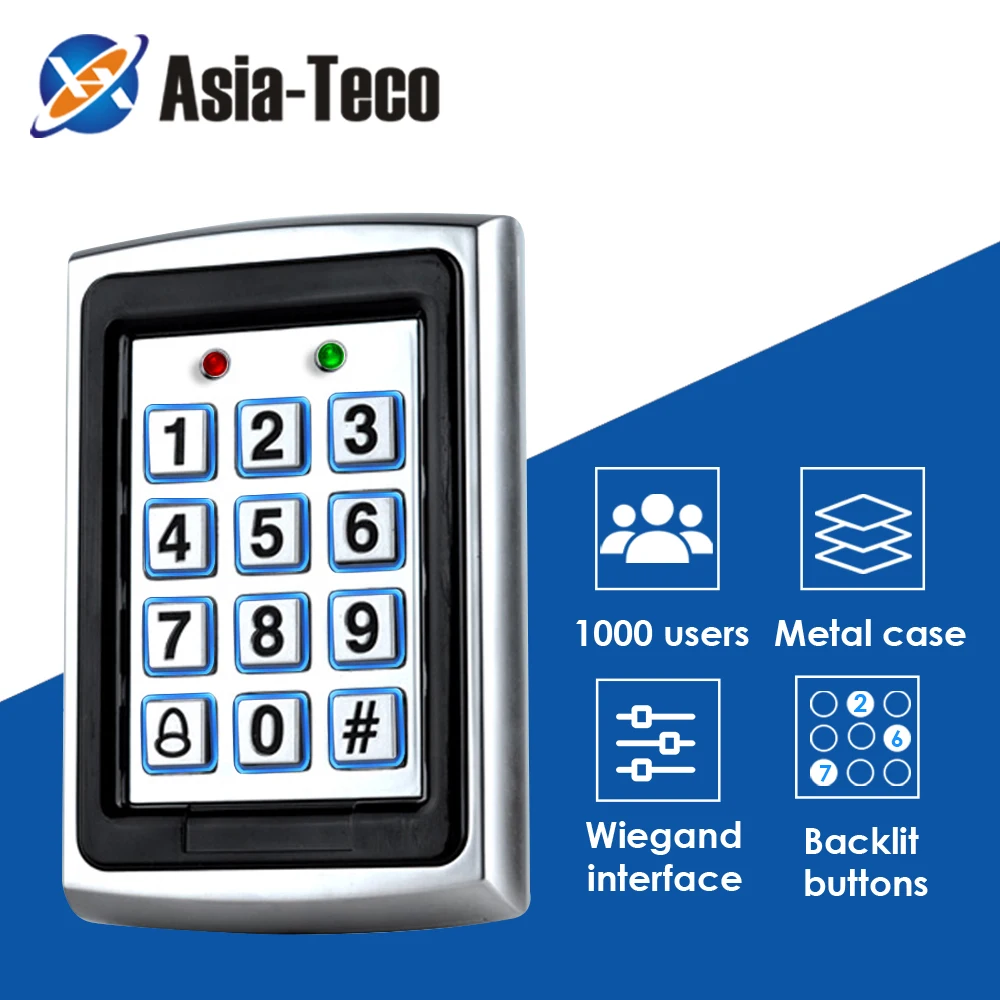 1000user RFID Metal Keypad with Cover Access Control suit applicable ...
