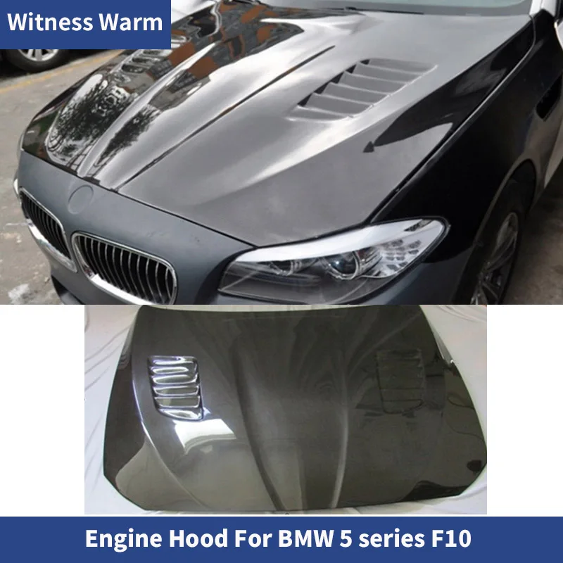 Carbon-Fiber-Front-Engine-Hood-Vent-Cover-V-Style-for-BMW-5-Series-F10 ...