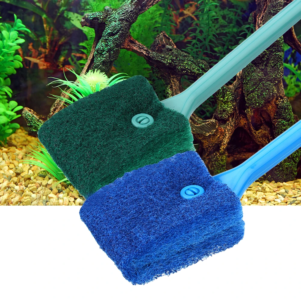 Fish-Tank-Glass-Brushes-Aquarium-Accessories-Long-Handle-Sponge ...