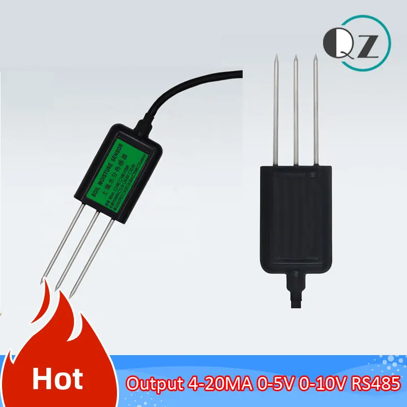 RS485 Soil Temperature Humidity EC Sensors Soil Moisture Conductivity ...